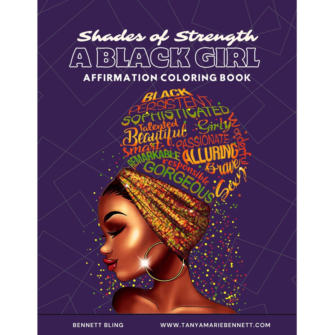 A Black Girl Affirmation Coloring Book Digital Download Art, Digital ...