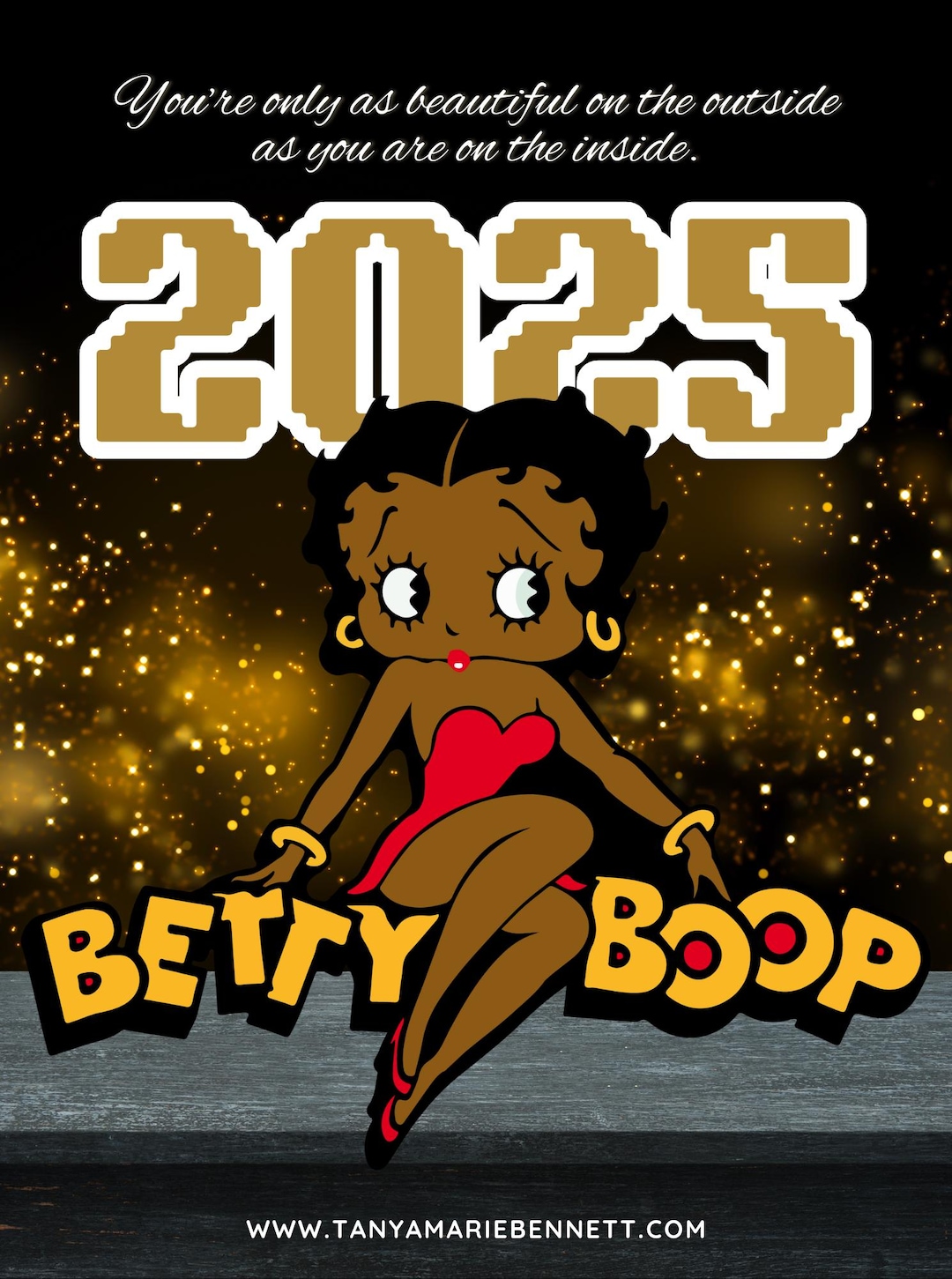 Betty Boop 2025 Calendar Printable, Cute Digital Calendar 2025, Wall Calendar PDF, Editable ...
