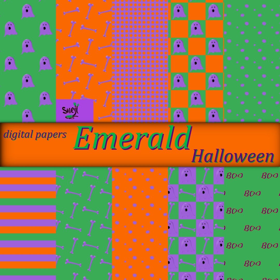10 Halloween Seamless Digital Papers Halloween Scrapbook - Etsy