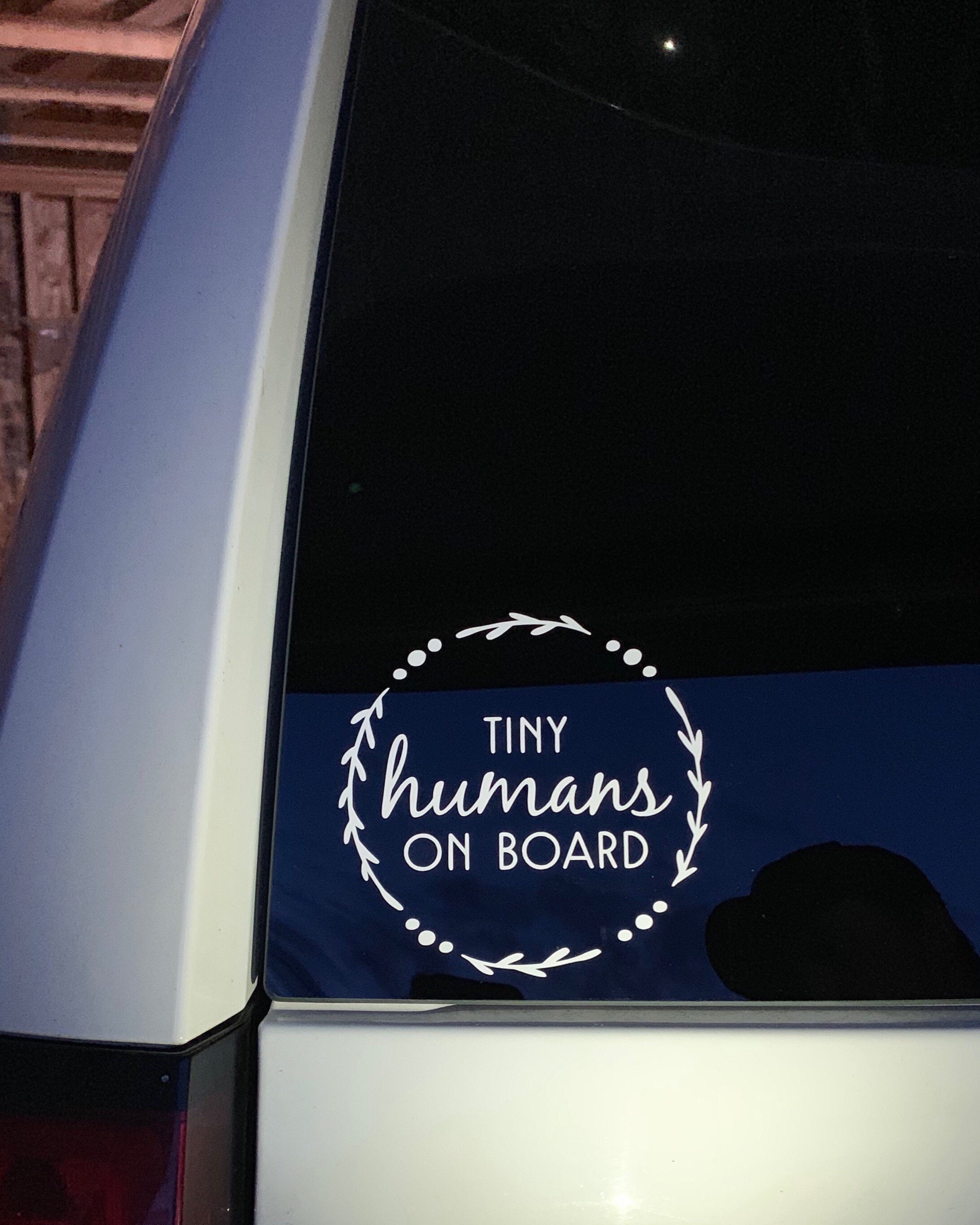 Electronics & Accessories Tiny Human On Board decal 5x5 ~ Car Sticker ...