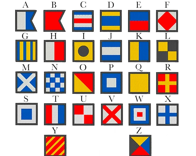 International Maritime Nautical Signal Flag Alphabet Patches - Etsy