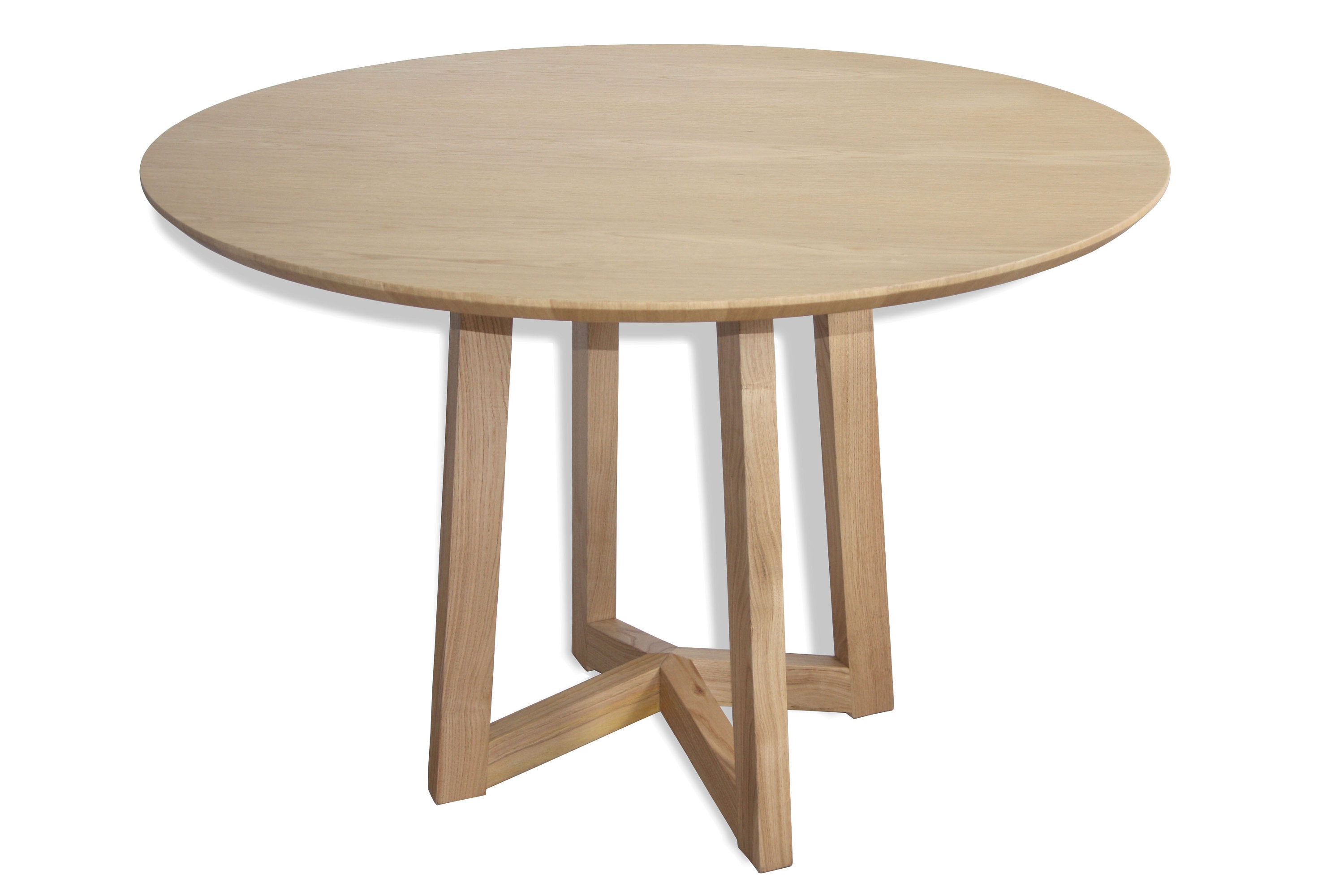 Round Dining Table, Dining Tables, Veneered Top, Solid Wood Legs ...