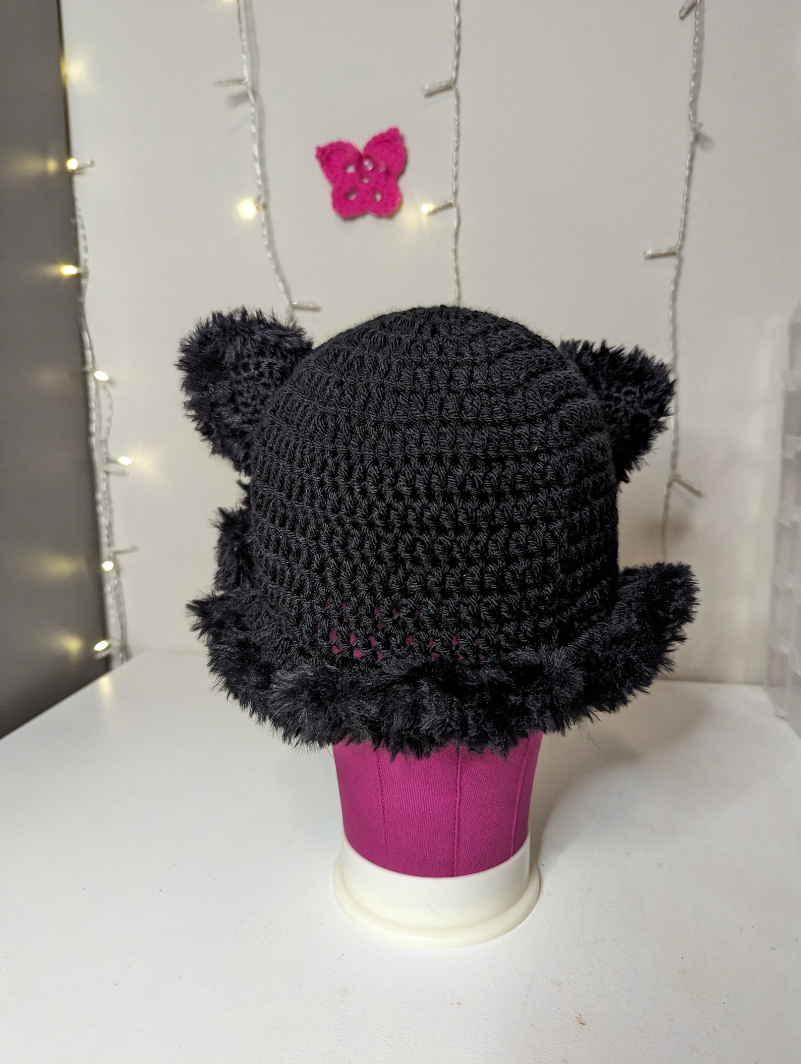 Cat Ear Ruffle Hat - Etsy