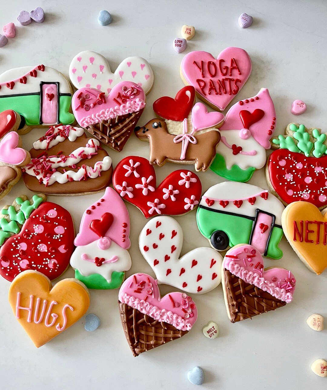 Sweet Valentines Cookie Set - Etsy