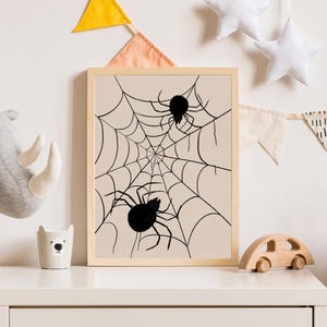 Halloween Wall Art Spider Web | Spooky Home Decoration | Digital ...