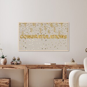 Samsung Frame TV Art Congratulations, Gold Confetti, Congrats, Party ...
