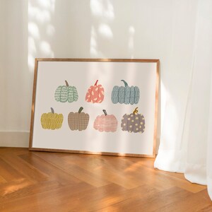 Fall Pumpkin Printable Wall Art, Cute Autumn Print, Thanksgiving Decor ...