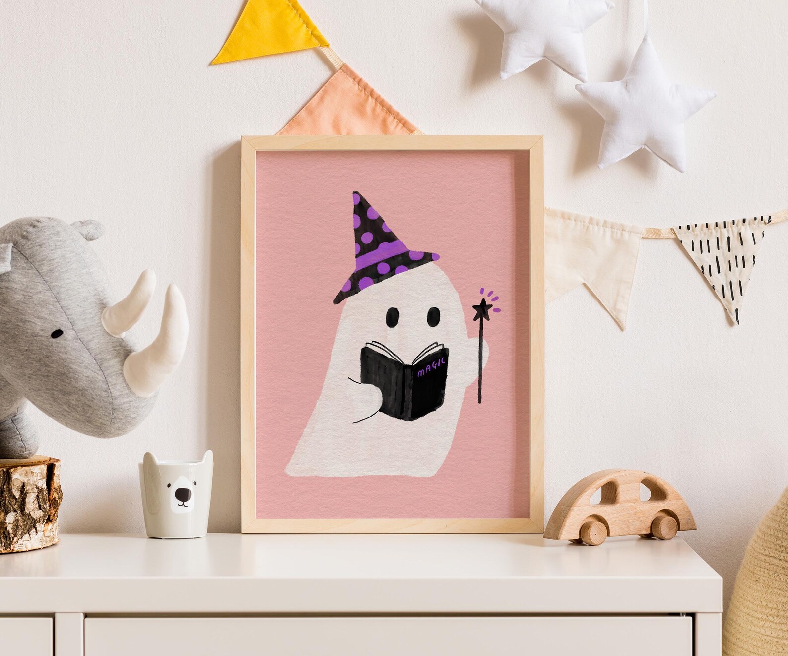 Halloween Gallery Wall Set of 6 | Cute and Spooky Home Decor | Ghost ...