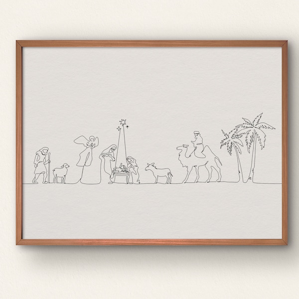 Nativity Line Art - Etsy