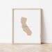 California Shape Wall Art Printable California Map Wall Art - Etsy