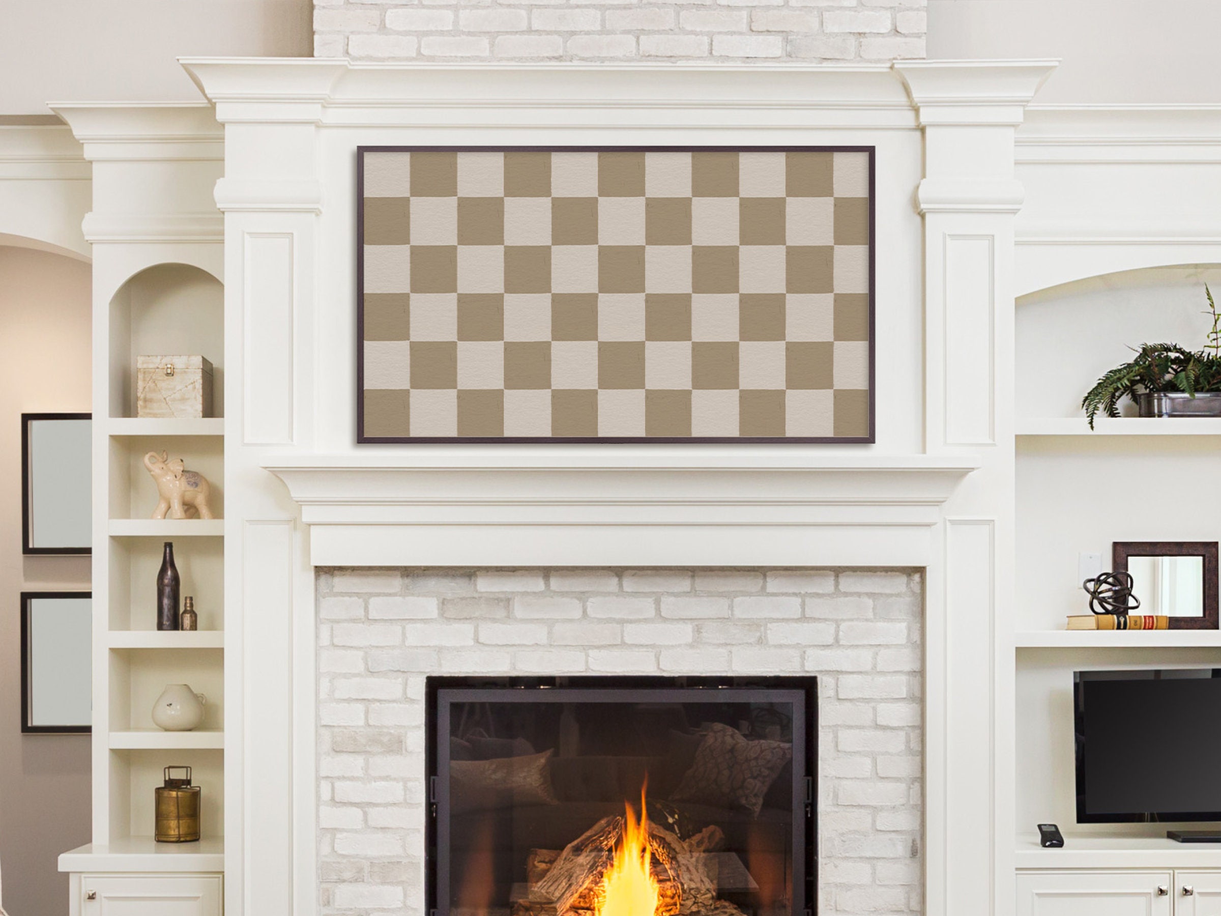 Samsung the Frame TV Art, Checkerboard Modern Painting, Digital ...