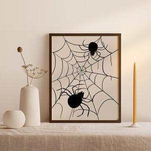 Halloween Wall Art Spider Web | Spooky Home Decoration | Digital ...