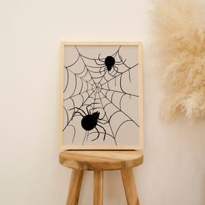 Halloween Wall Art Spider Web | Spooky Home Decoration | Digital ...