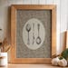 Vintage Print Silverware Spoon, Printable Wall Art Digital Download ...