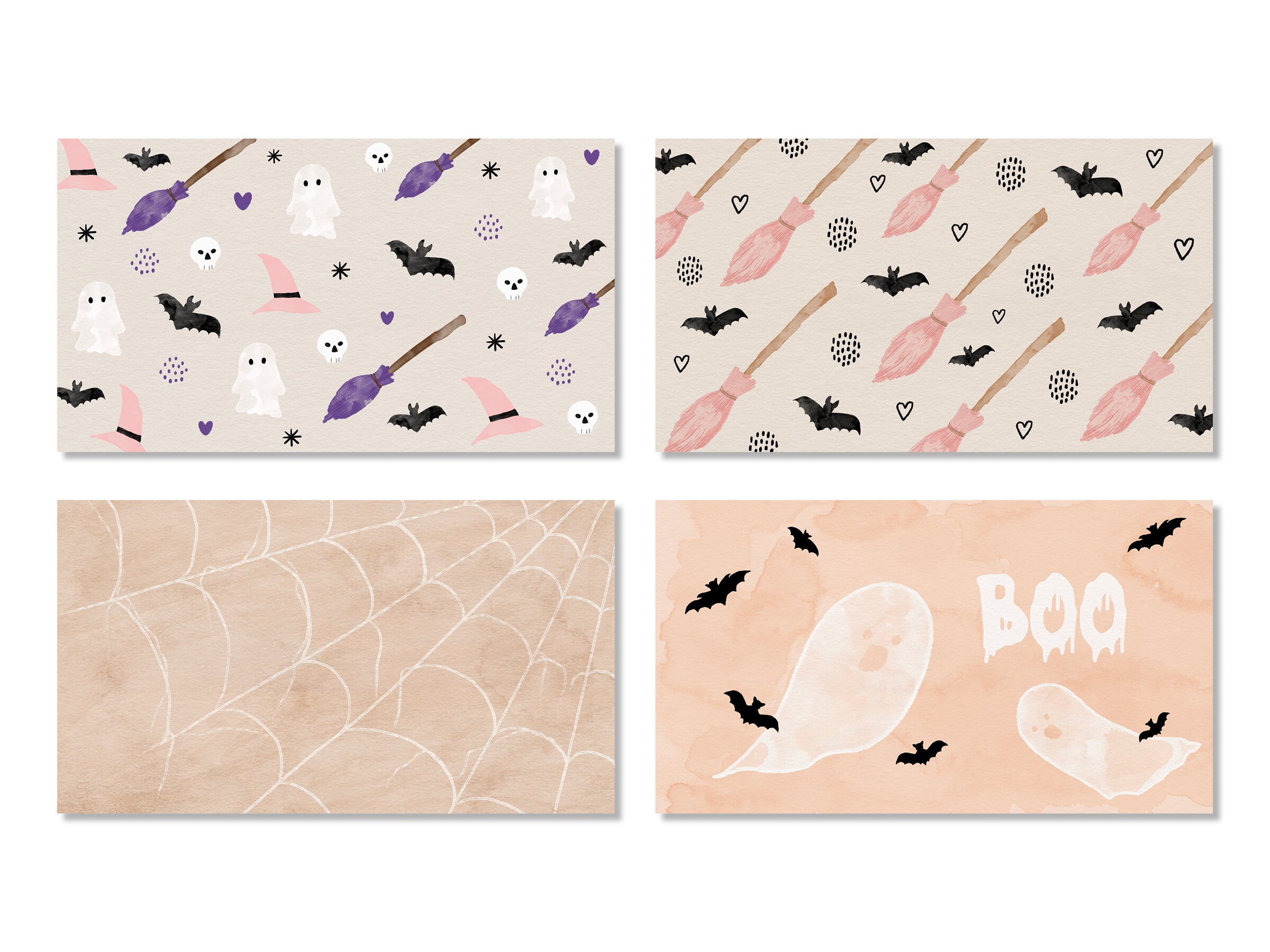 Samsung Frame TV Art Halloween Bundle, Bats, Witch's Broom, Ghost ...