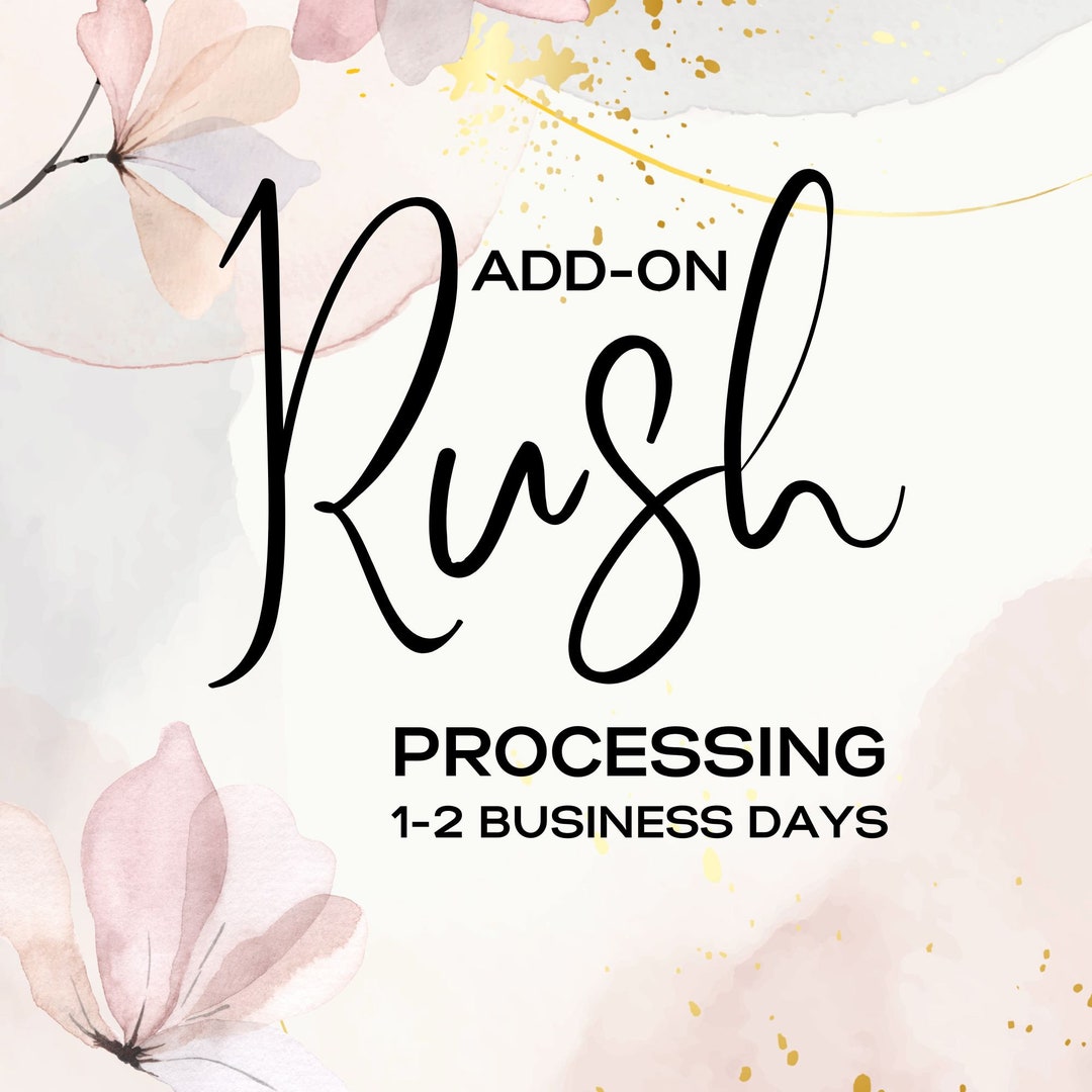 RUSH Order Processing - Speeds up Order Preparation Time ONLY - Upgrade Shipping Method ...