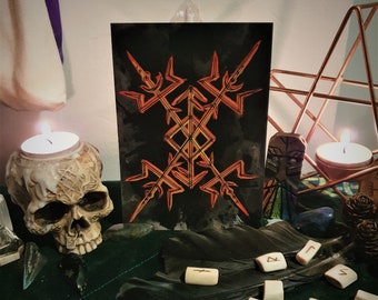 The Norns Bindrune Altar Card, Viking Art Print - Etsy