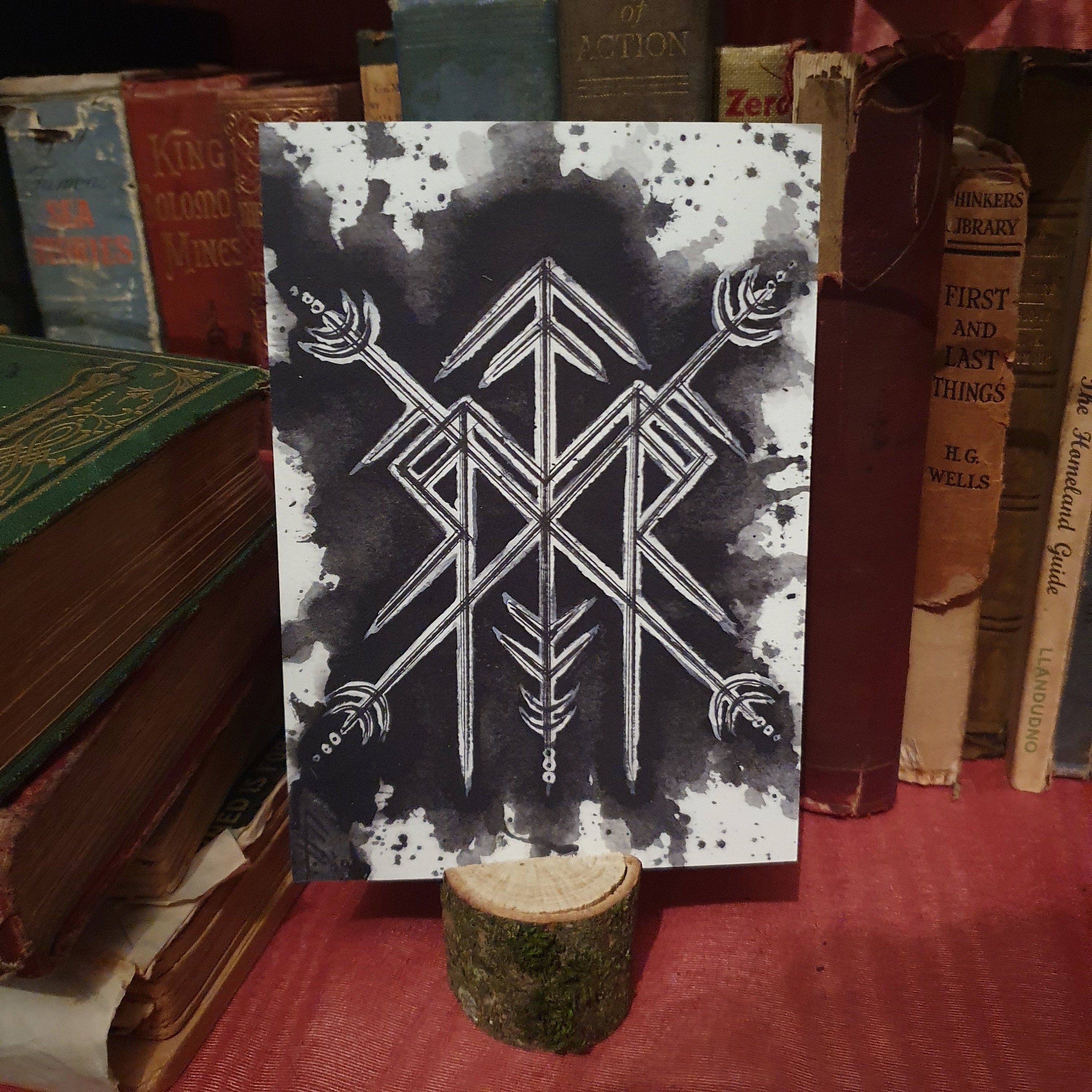 Unconditional Love Bindrune Altar Card Viking Art Print - Etsy