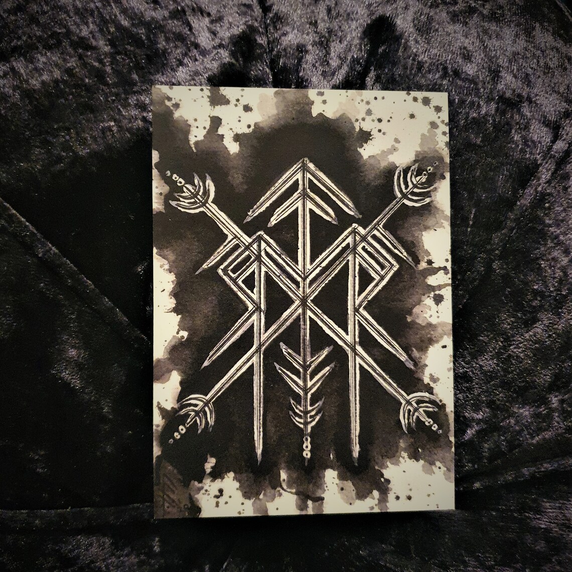 Unconditional Love Bindrune Altar Card Viking Art Print - Etsy