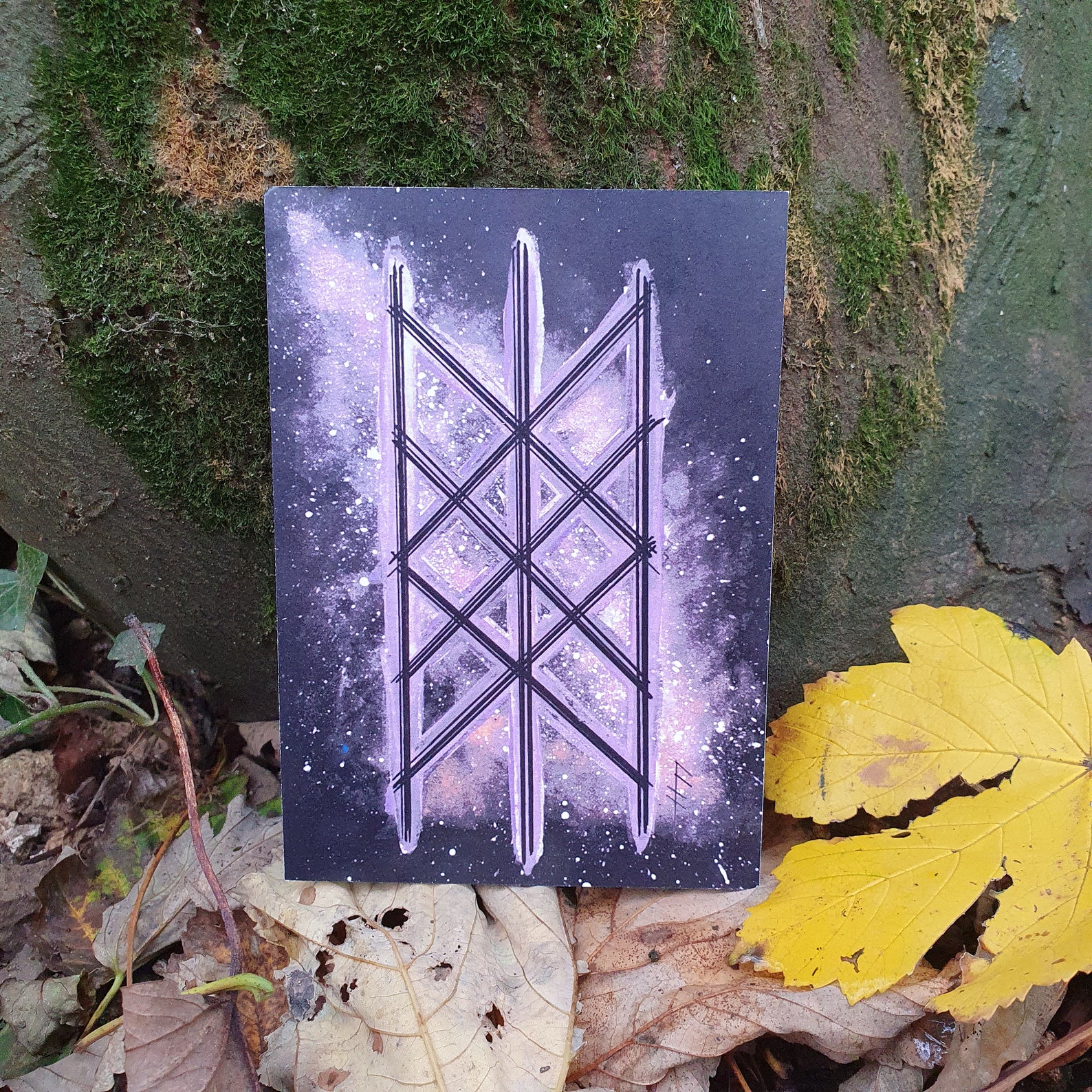 Web of Wyrd Bindrune Altar Card Viking Art Print | Etsy