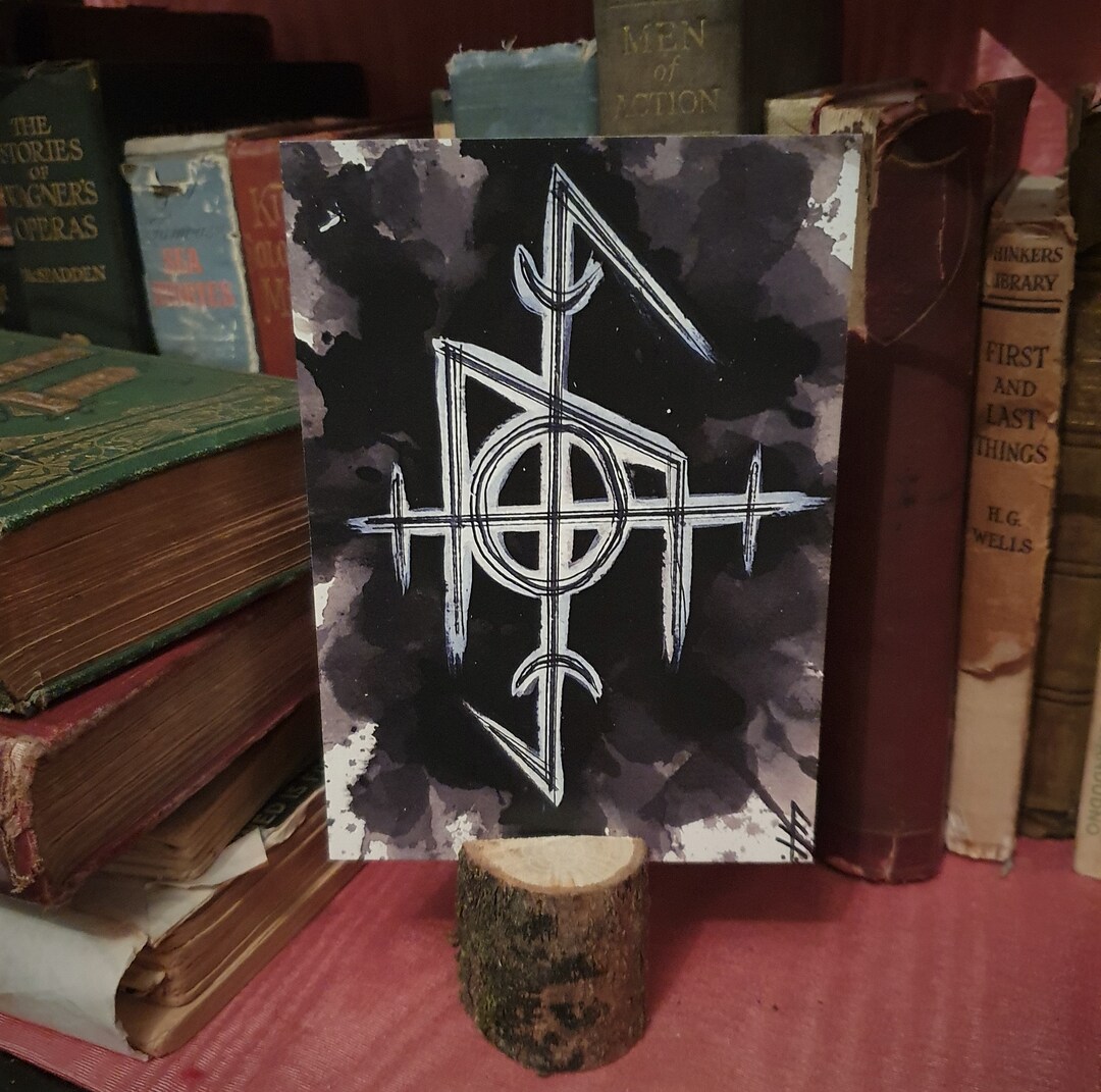 Finding Strength Bindrune Altar Card, Viking Art Print - Etsy