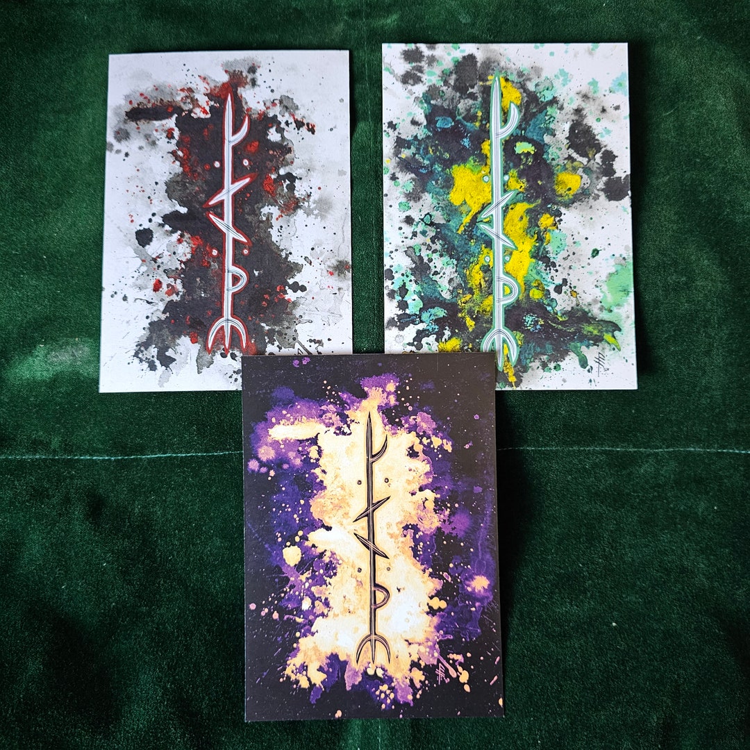 Bindrune Altar Card: Viking 'I Love You' Love Runes Art Print - Old ...