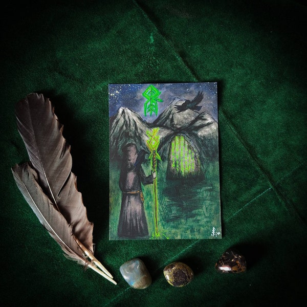 Odin Altar Card - Etsy