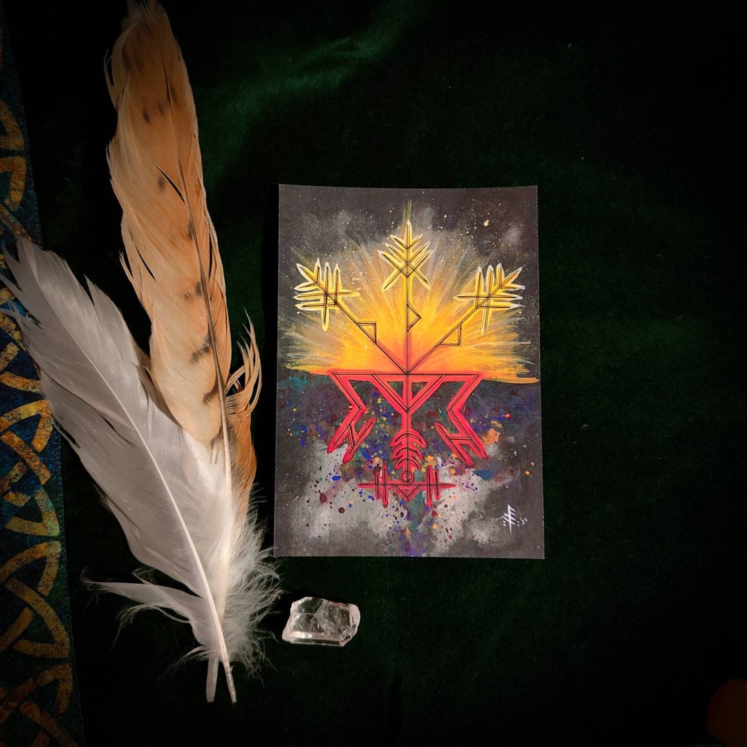 For Peace to Rise to End Conflicts of All Kinds Bindrune Altar Card ...