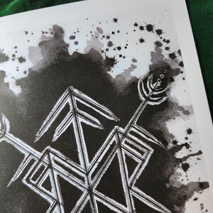 Viking Art Bindrune for Unconditional Love A4 Poster Art Print, Heathen ...