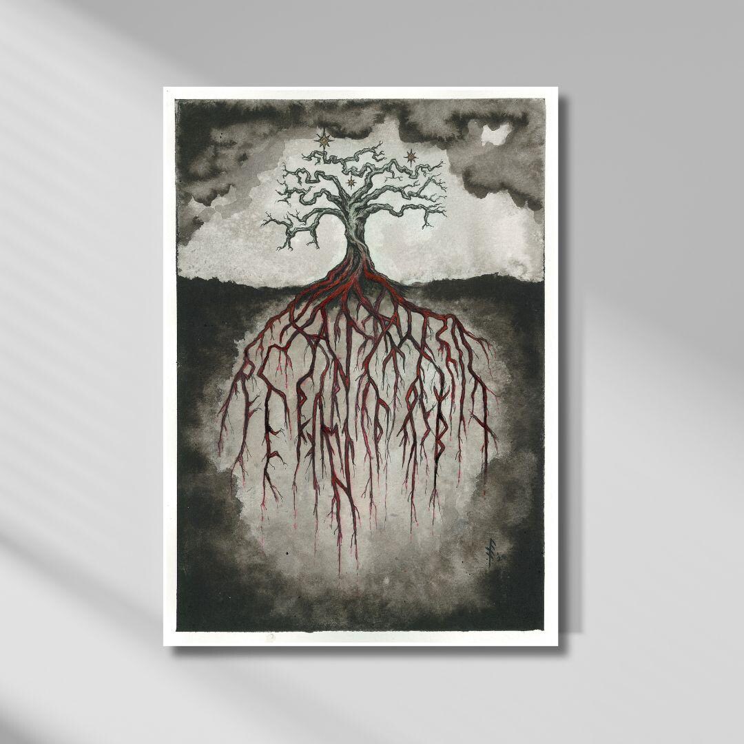 Elder Futhark Rune Art Print: Crown - Norse Pagan Giclee Fine Art Print ...