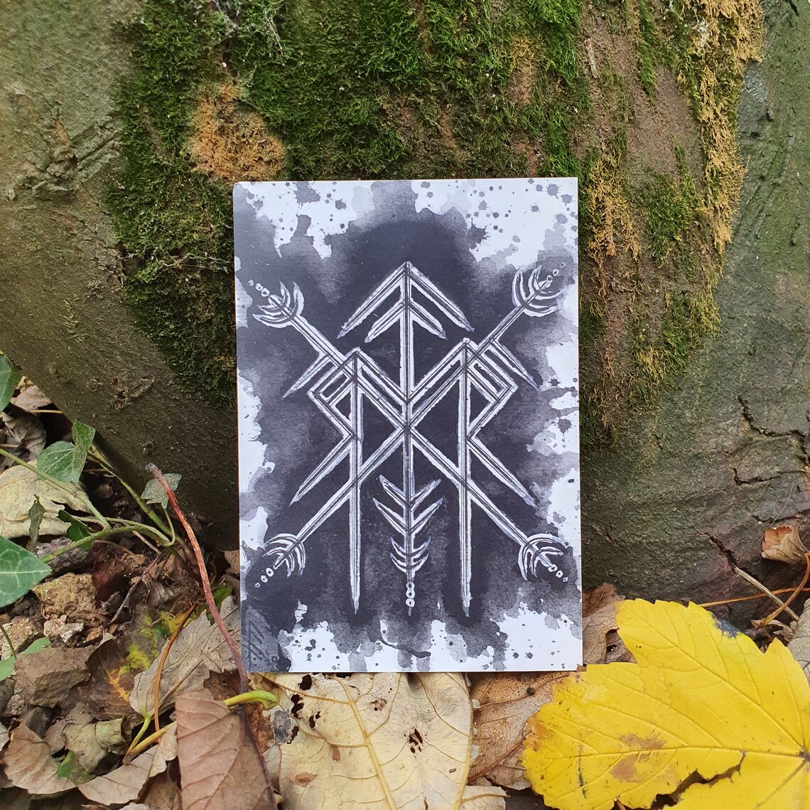 Unconditional Love Bindrune Altar Card Viking Art Print - Etsy
