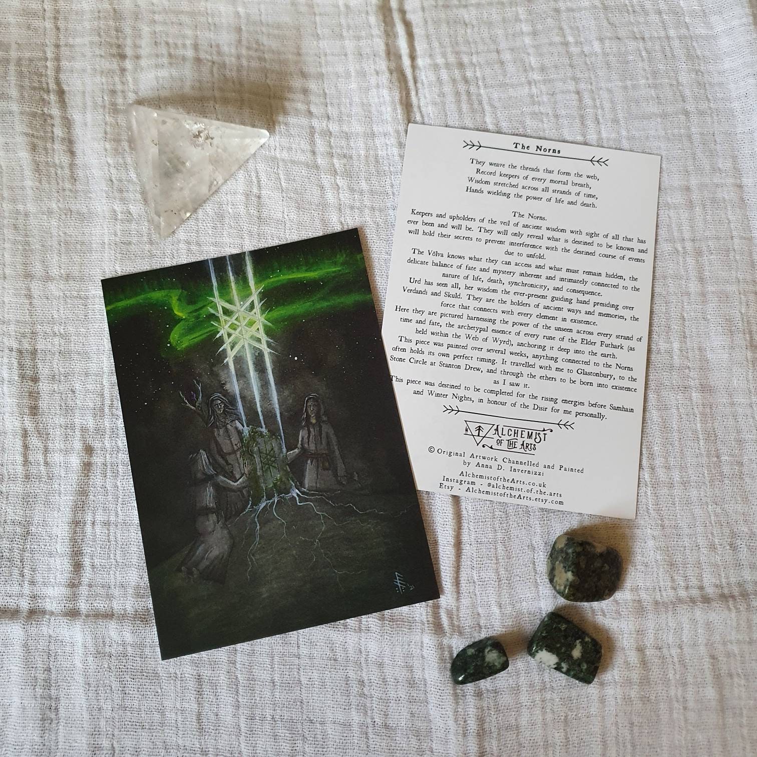 The Norns - Bindrune Altar Card, Viking Art Print - Etsy