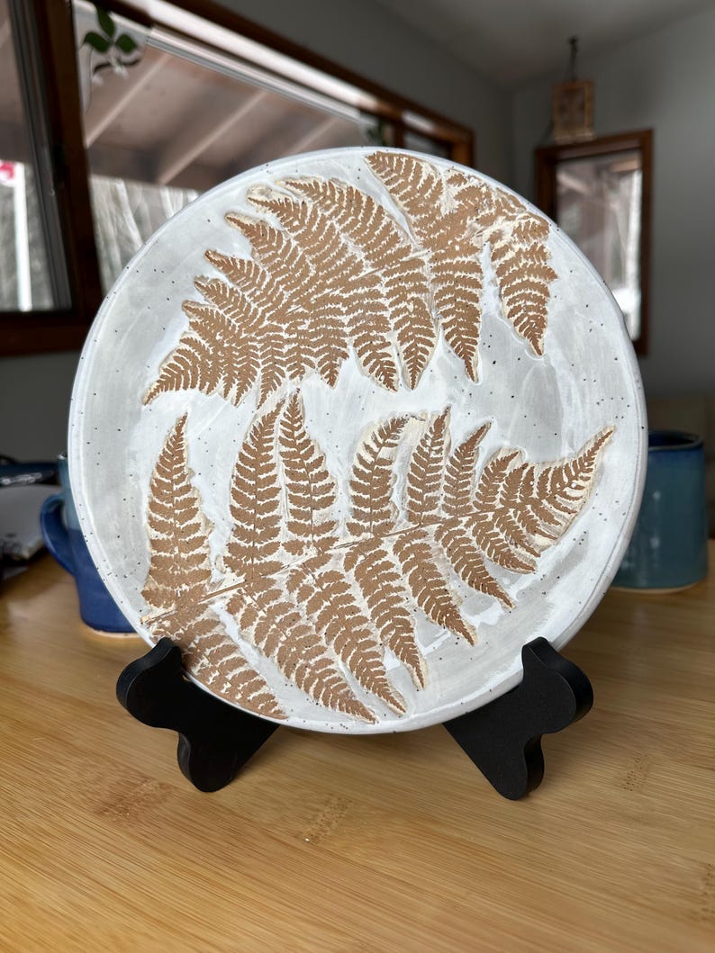 Ceramic Fern Decorative Plate - Etsy