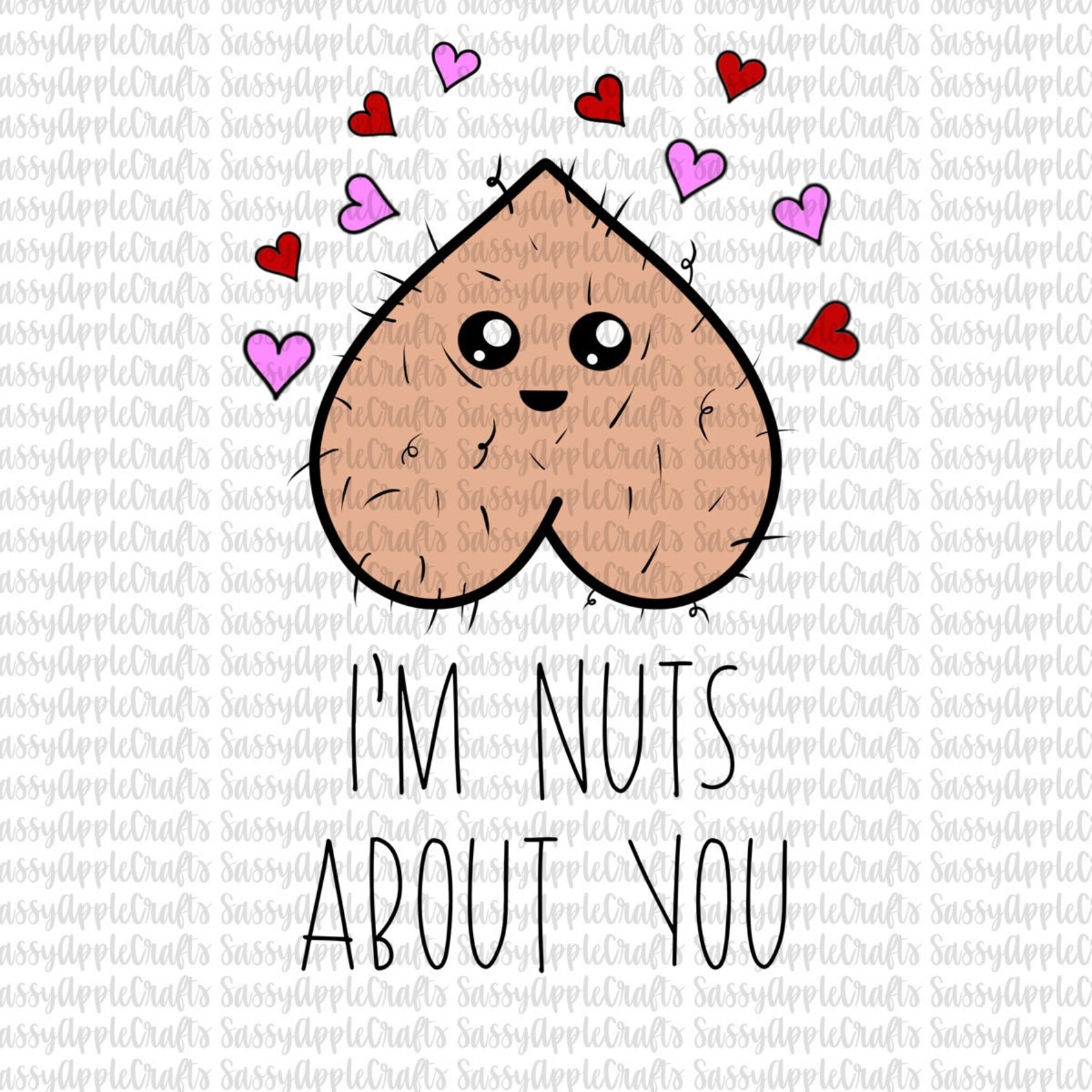 Nuts About You Png File, Digital Download, Png Jpg File, Valentines Day ...