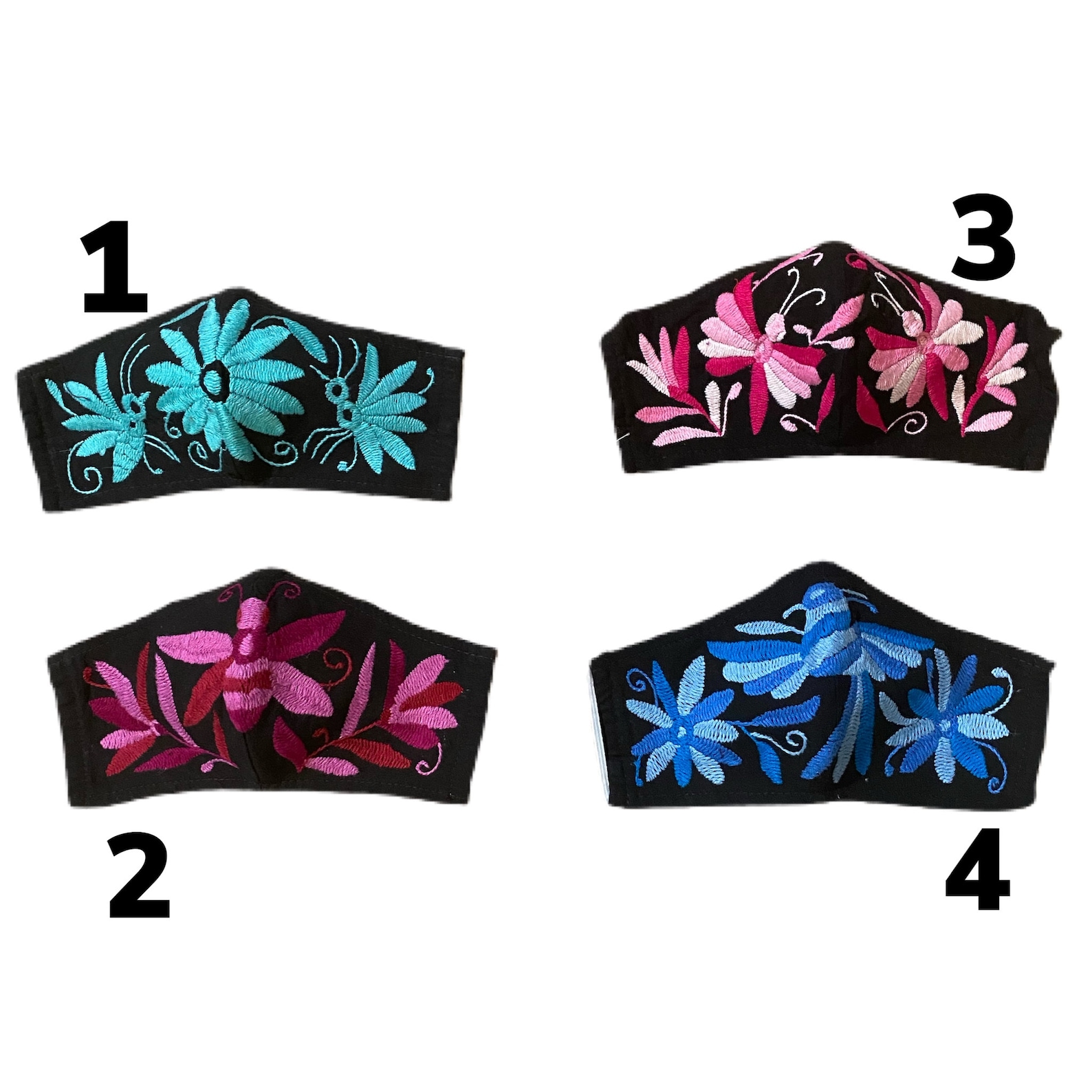 Authentic Monochromatic Otomi Hand-embroidered Face Mask. - Etsy