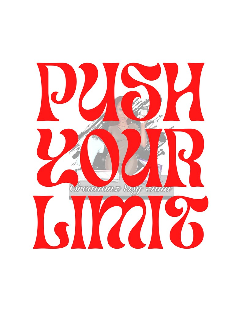 SVG Font, Push Your Limit, Cricut SVG Font, PNG File, Shirt, Holiday ...