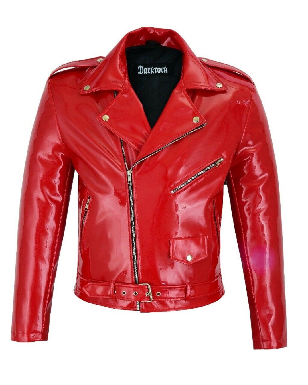 Prime Quality Gothic Moto Red Vinyl PVC Motorcycle Jacket Punk - Etsy