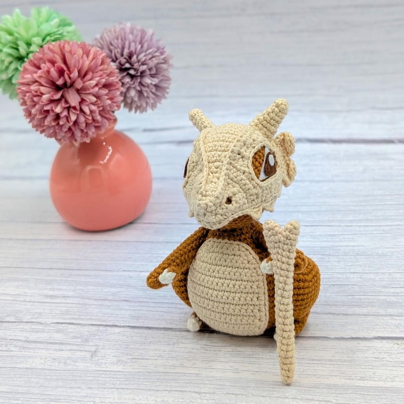 Cubone Pokémon Amigurumi PDF Pattern – Handmade Pokémon Toy Crochet ...