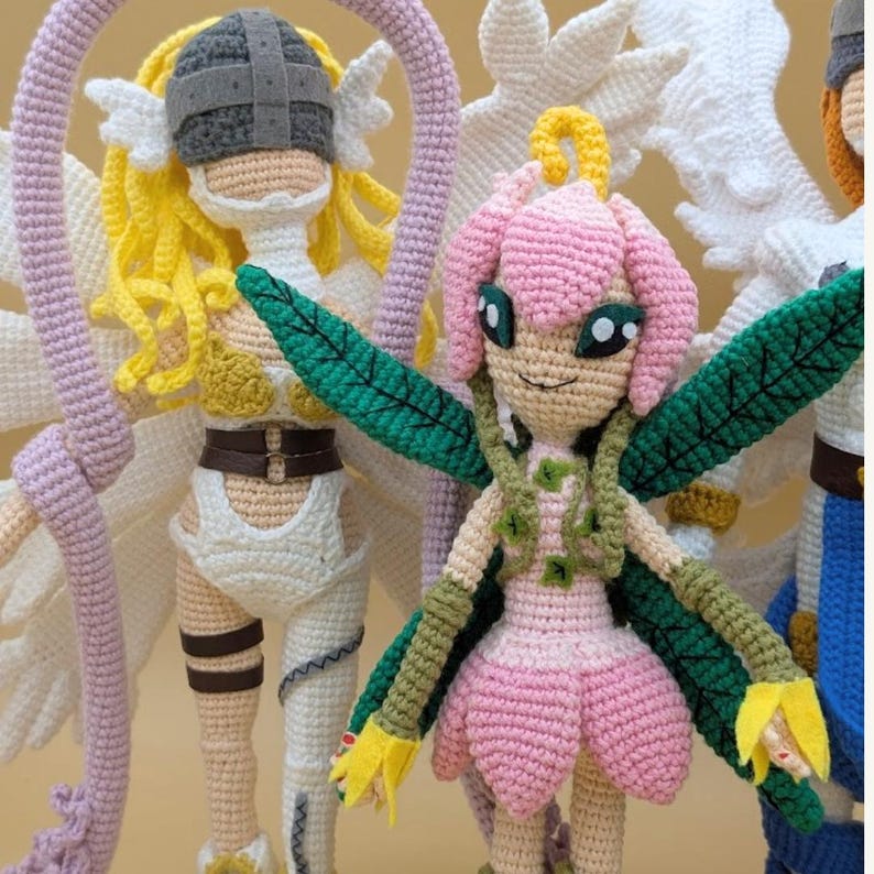 Digimon Amigurumi Pattern Pack – Angemon, Angewomon & Lilimon Crochet ...