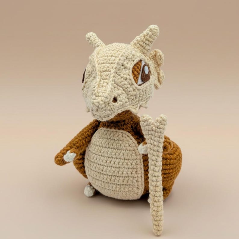 Cubone Pokémon Amigurumi PDF Pattern – Handmade Pokémon Toy Crochet ...