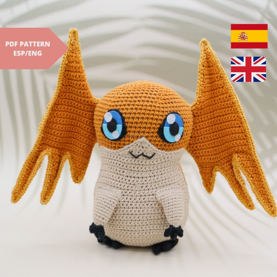 DF Digimon Crochet Pattern for Patamon, Easy Amigurumi Guide, Fun Gift ...