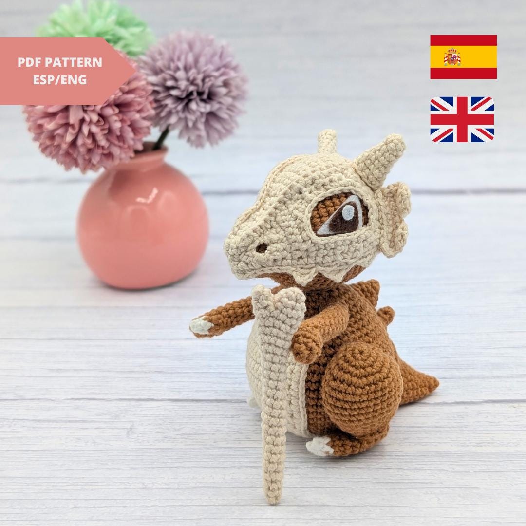 Cubone Amigurumi Pattern. PDF Crochet Pokémon .DIY Crochet Cubone Toy ...