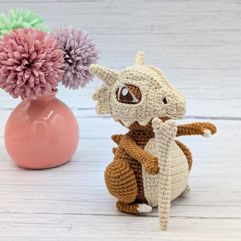 Cubone Pokémon Amigurumi PDF Pattern – Handmade Pokémon Toy Crochet ...