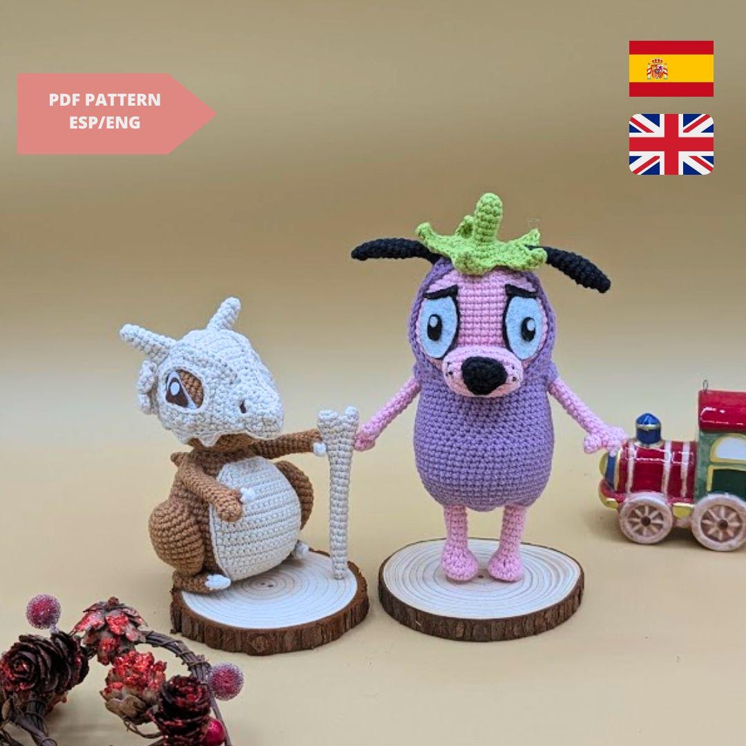 PDF Amigurumi Pattern – Step-by-step Crochet Tutorial for Courage the ...