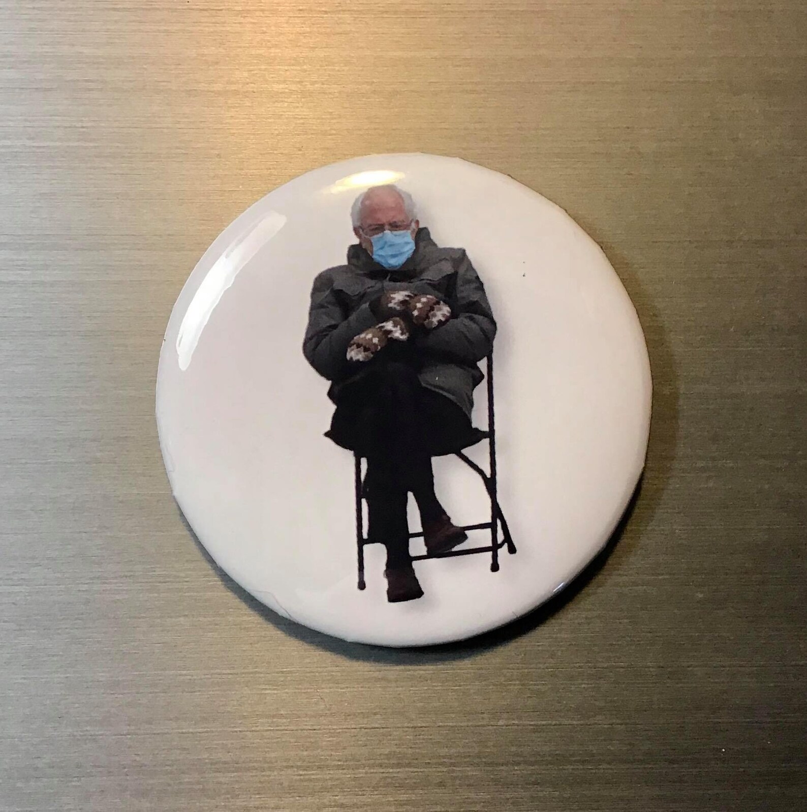 Bernie Sanders Sitting in Chair with Mittens Presidential | Etsy