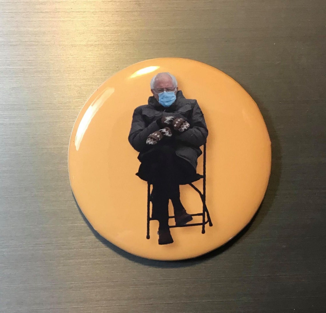Bernie Sanders Sitting in Chair with Mittens Presidential | Etsy