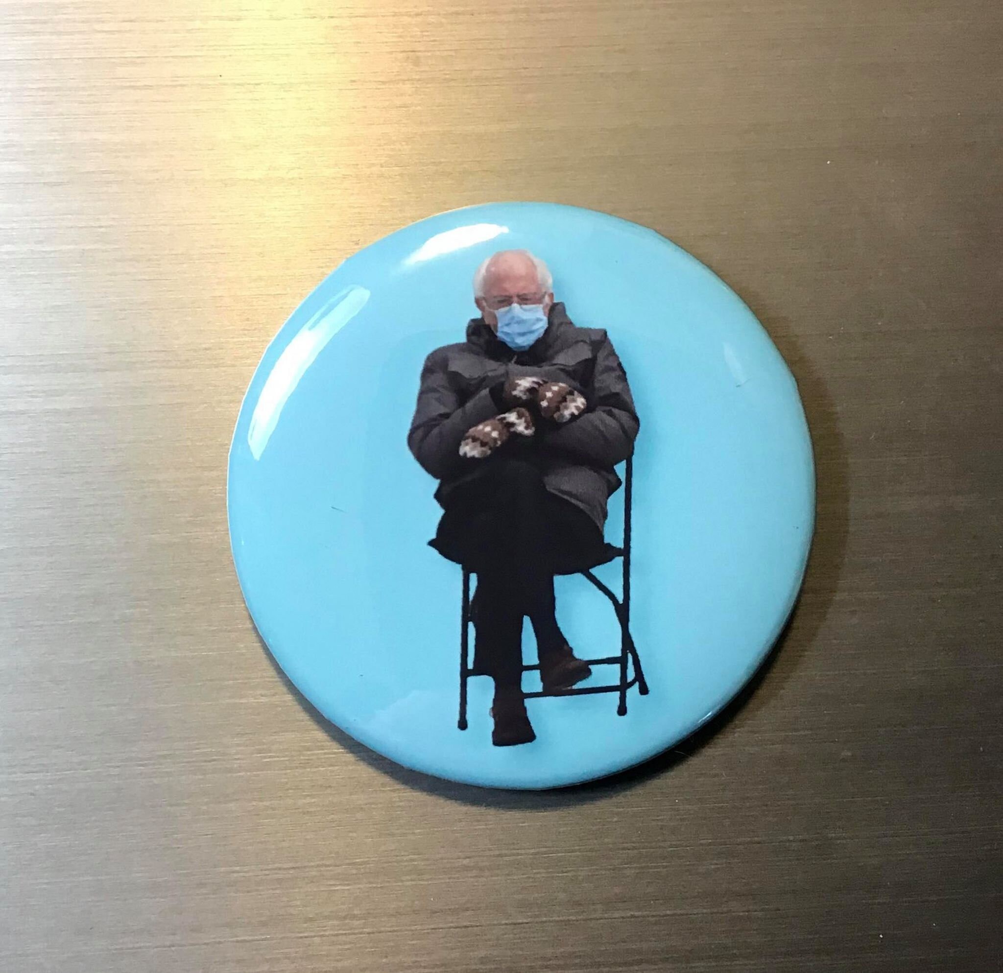 Bernie Sanders Sitting in Chair with Mittens Presidential | Etsy