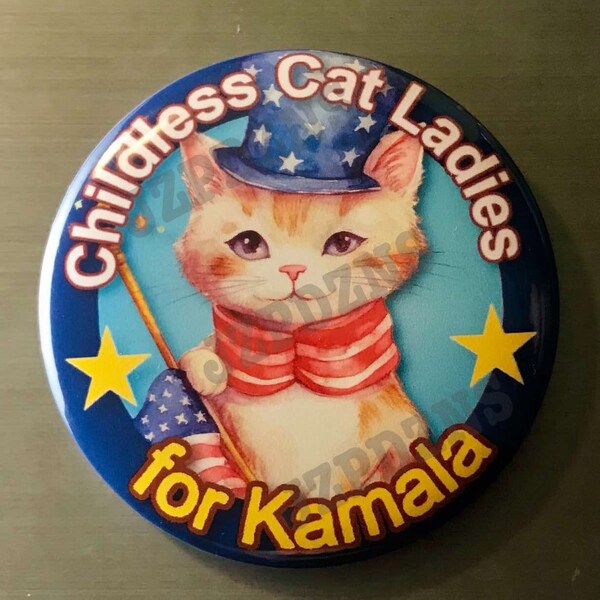 Kamala Pins Cat Lady - Etsy