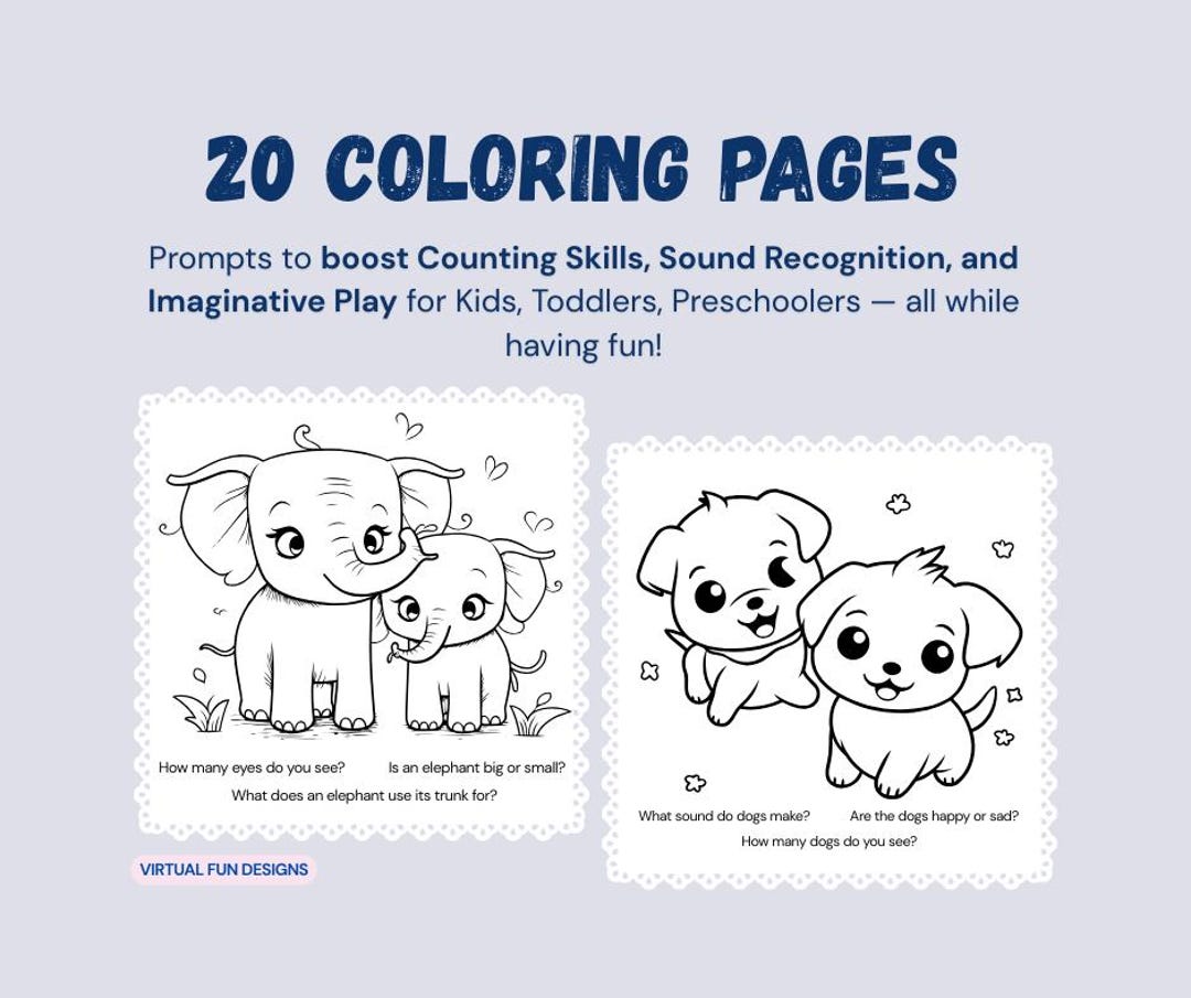 20 Printable Coloring Pages With Prompts to Boost Counting Skills ...