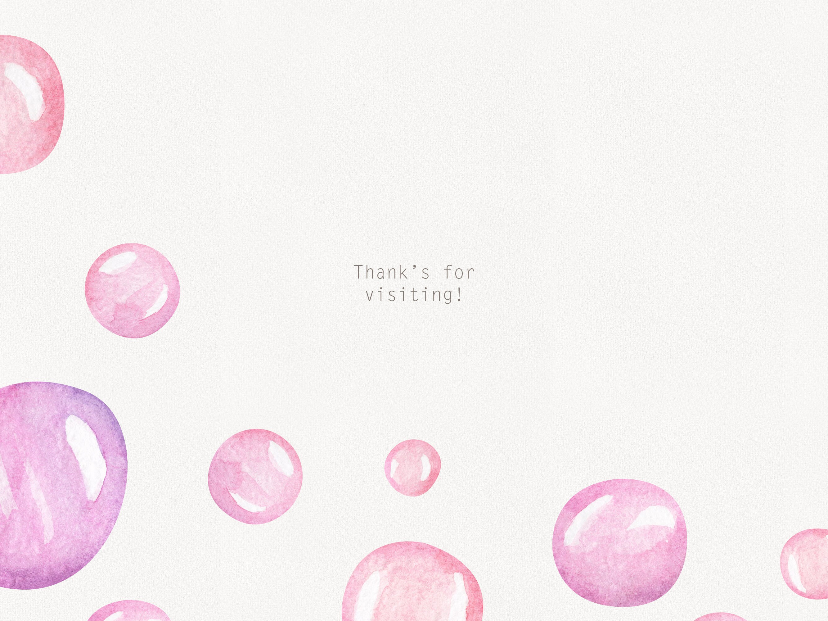 Pink Bubbles Frame. Watercolor border clipart. For digital | Etsy